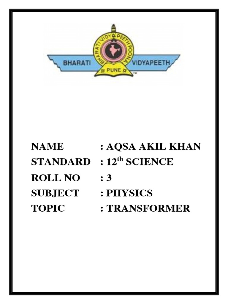 Physic Practical Project - Transformer | PDF | Transformer | Inductor