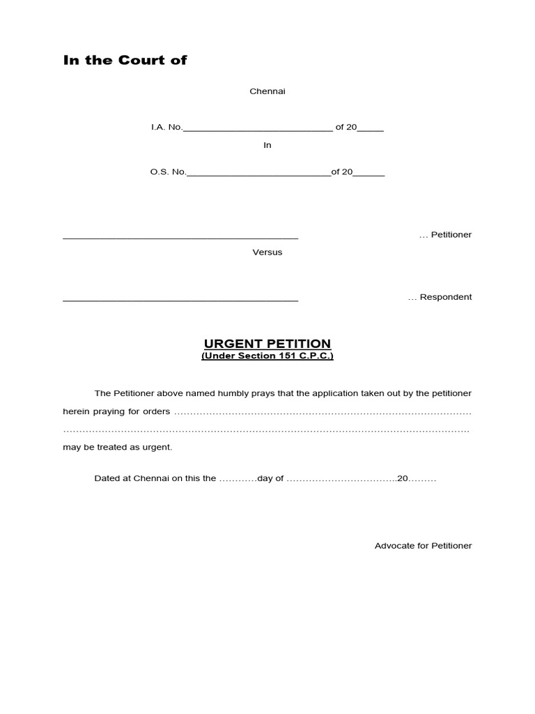 Urgent Petition | PDF