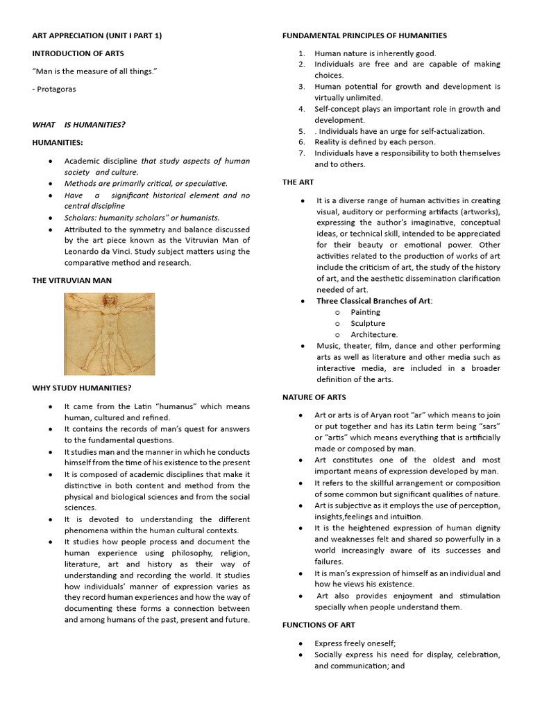 Art Appreciation UNIT 1-3 | PDF | Realism (Arts) | Beauty