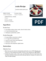 Preppy Kitchen Cheesecake Recipe | PDF | Fat | Cheesecake