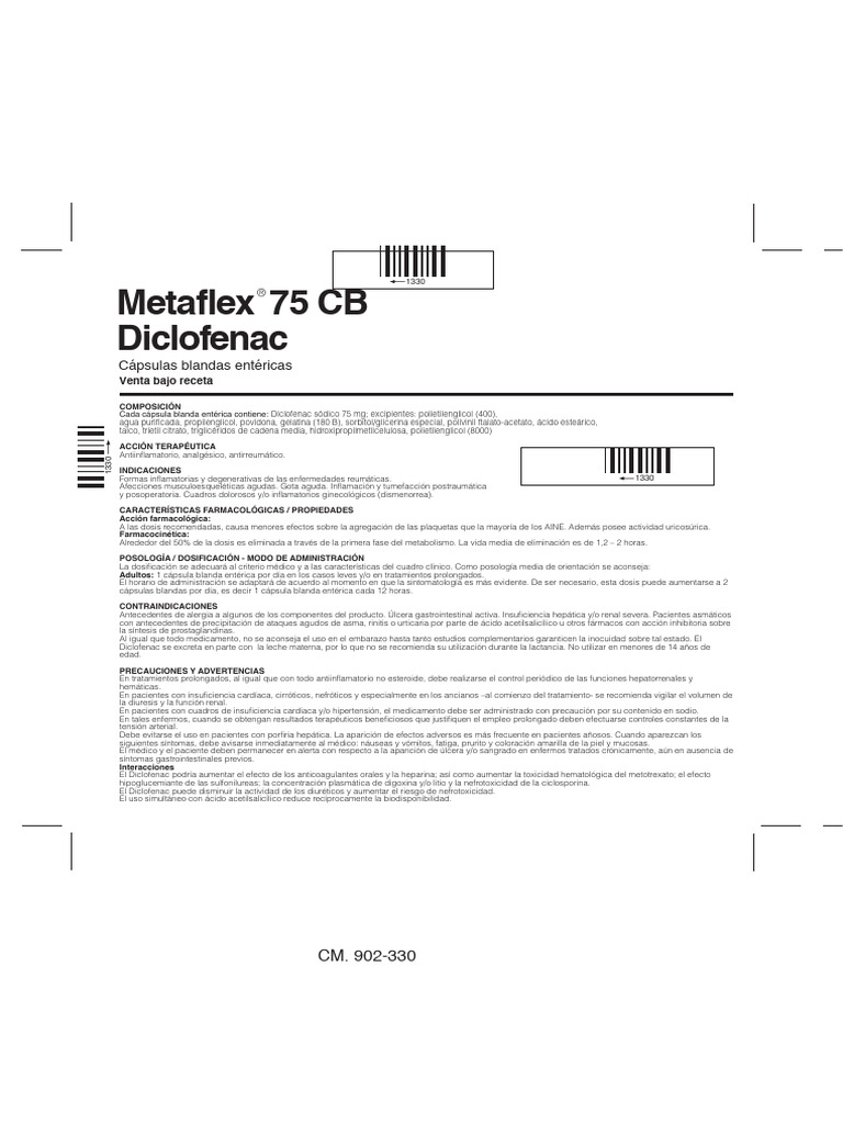 METAFLEX 75 CB Caps | PDF | Droga anti-inflamatoria libre de esteroides ...