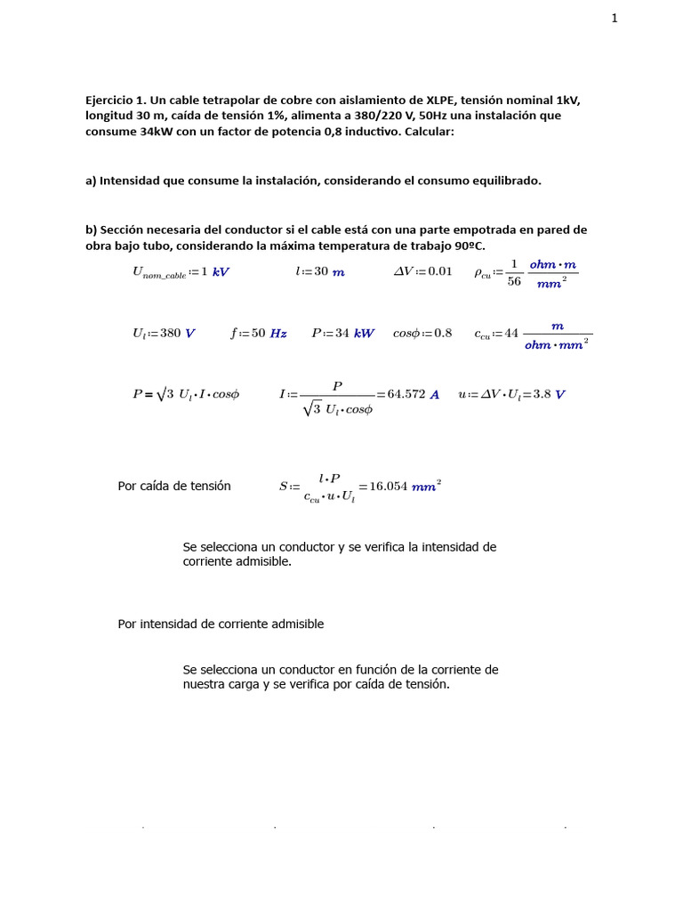 Calculo de Conductores | PDF | Corriente eléctrica | Metrología