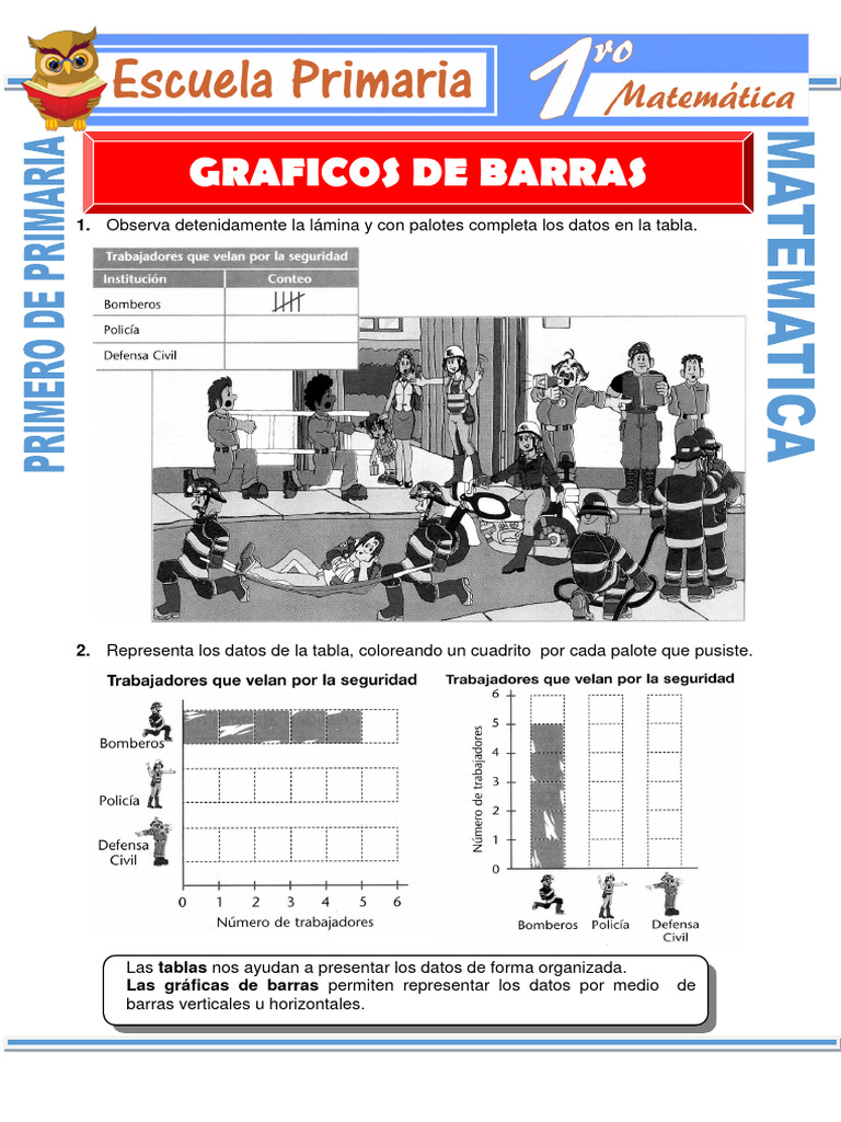 Ejercicios de Gráficas de Barras 1er Grado | PDF