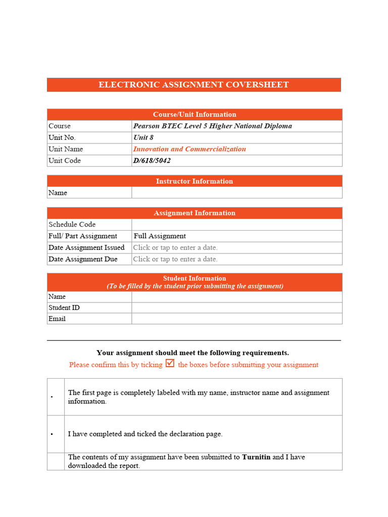 IC - Assignment Brief | PDF | Innovation | Leadership