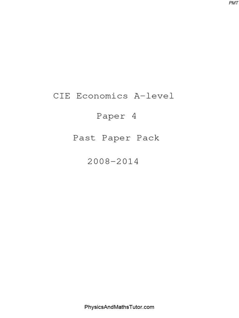 Combined QP - Paper 4 CAIE Economics A-Level | PDF | Retail | Supermarket