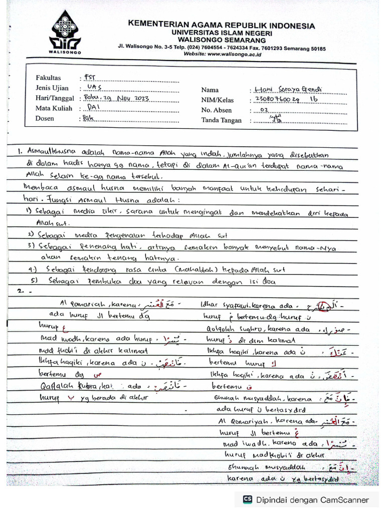 2.hani Soraya Efendi (UAS DAI) | PDF