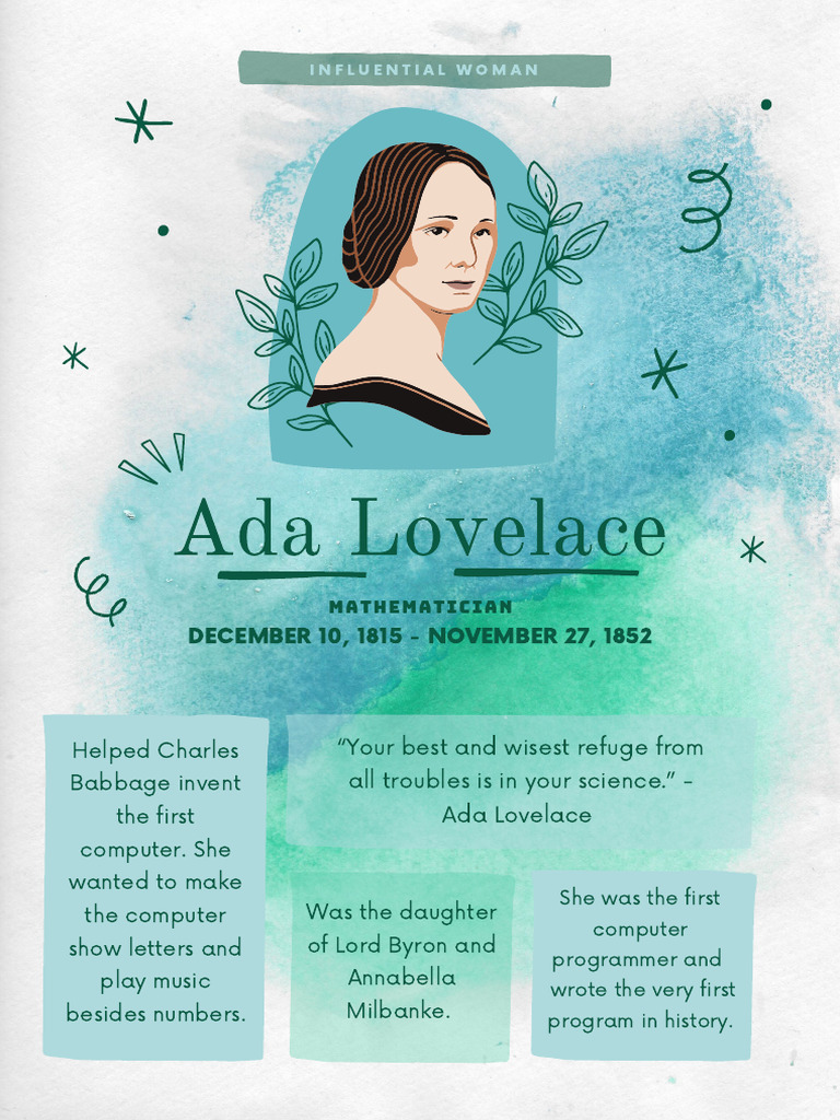 Ada Lovelace Poster | PDF Ada Lovelace Poster | PDF