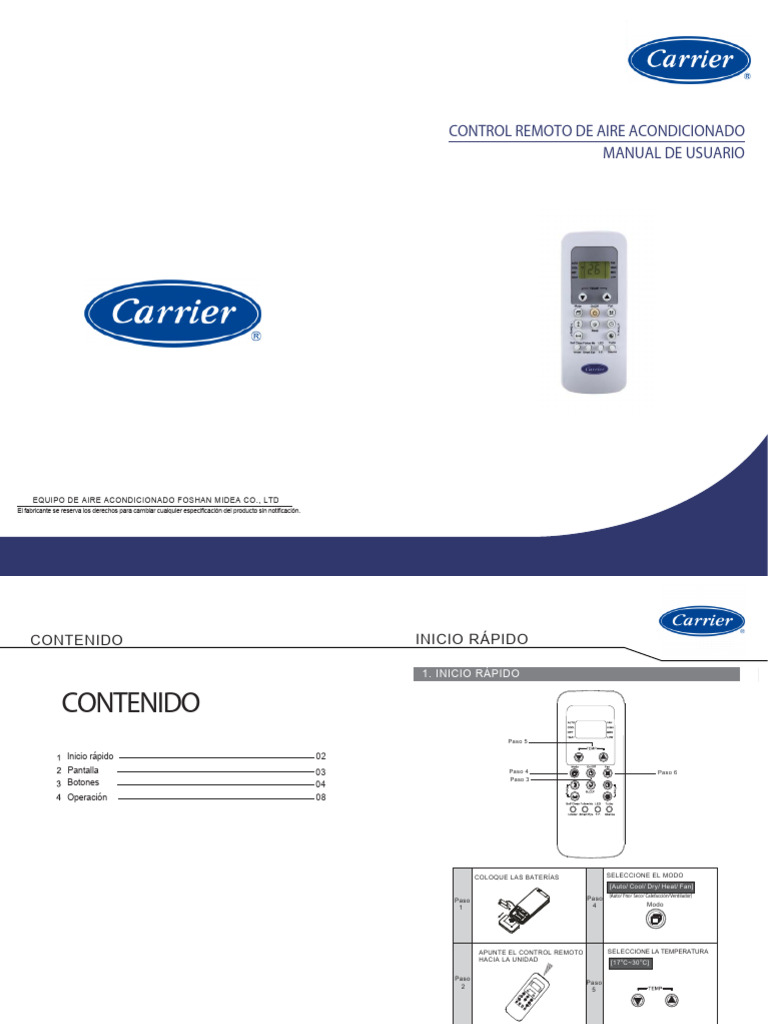ESPANOL Remote-Control User Manual | PDF | Control remoto | Aire ...