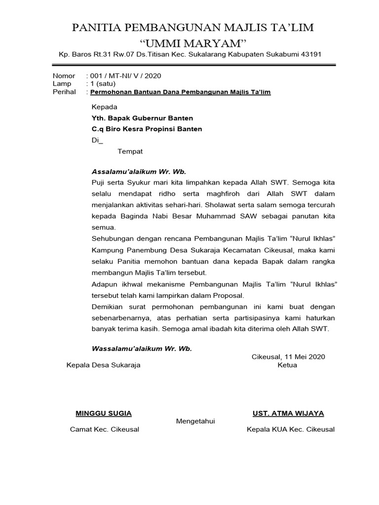 Contoh Proposal | PDF | Karier & Perkembangan