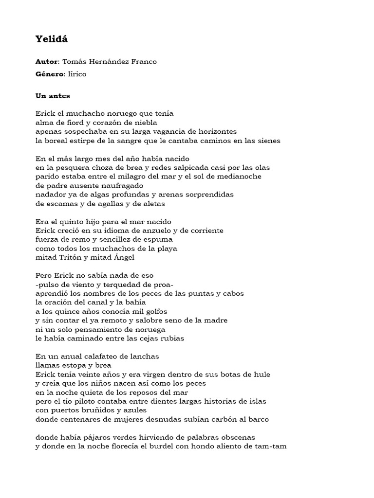 Yelidá (Cat. D, Etapa 1) | PDF | Poesía