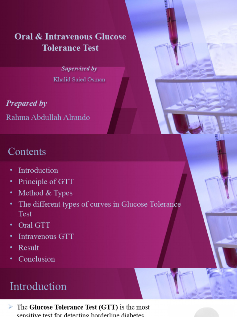 Glucose Tolerance Test | PDF | Prediabetes | Diabetes