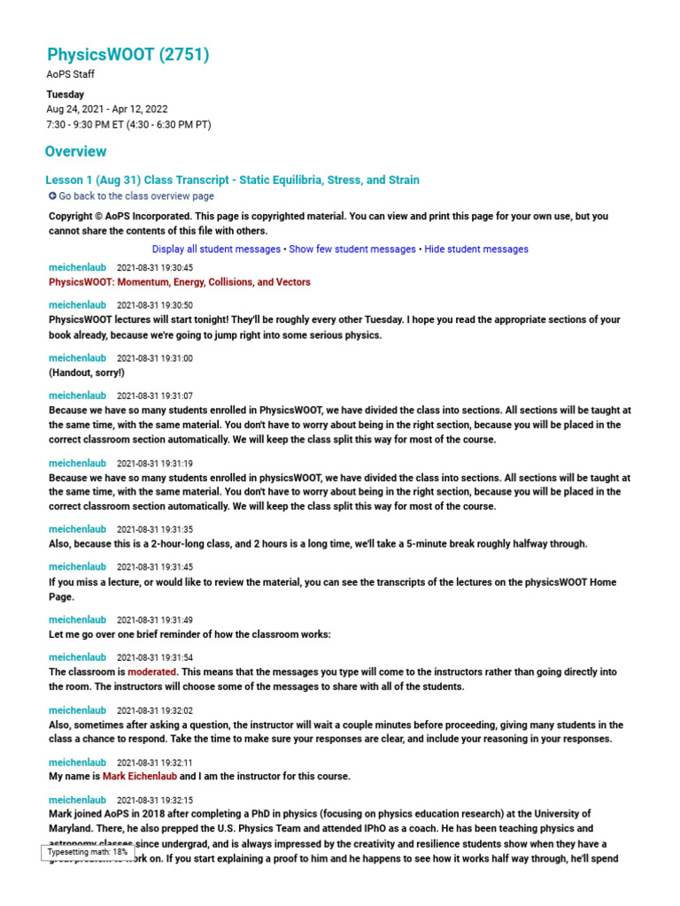 Class1 - Statics | PDF