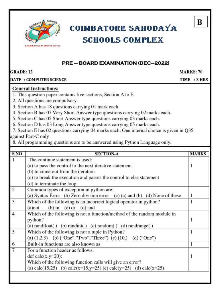 Grade 12 Computer Science Exam | PDF | User (Computing) | Password
