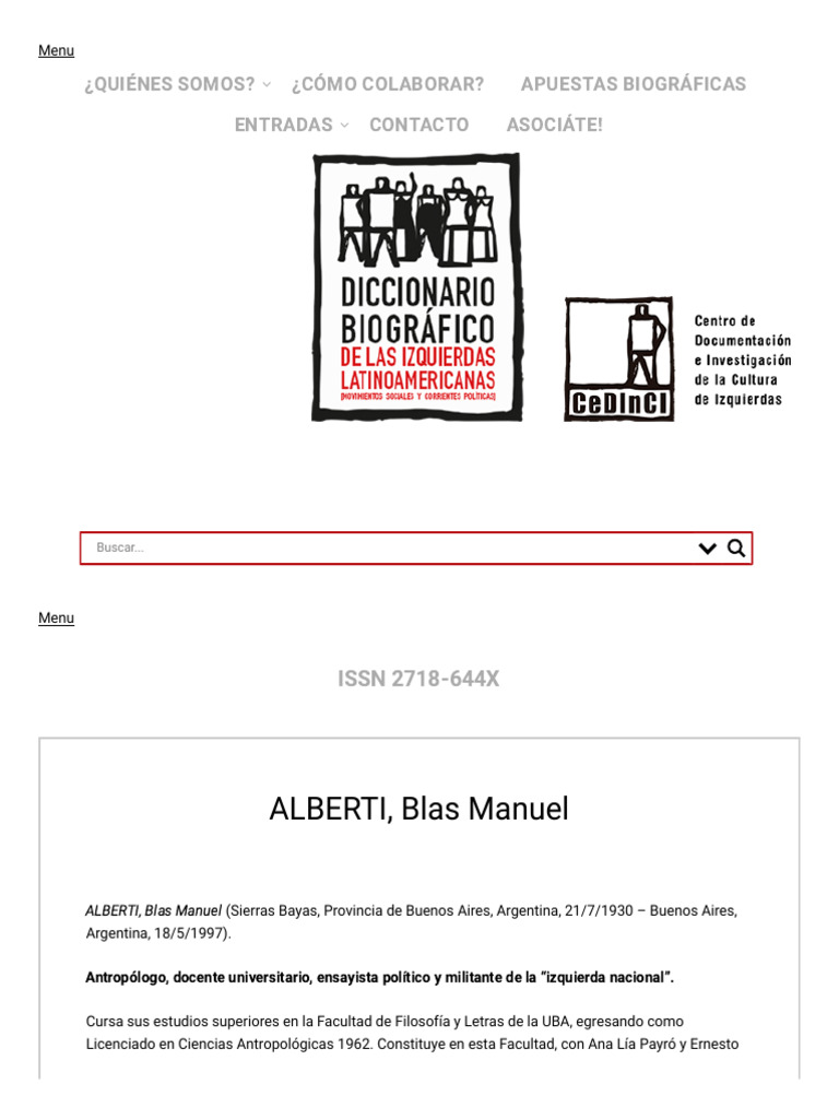 Biografía de Blas Manuel Alberti | PDF
