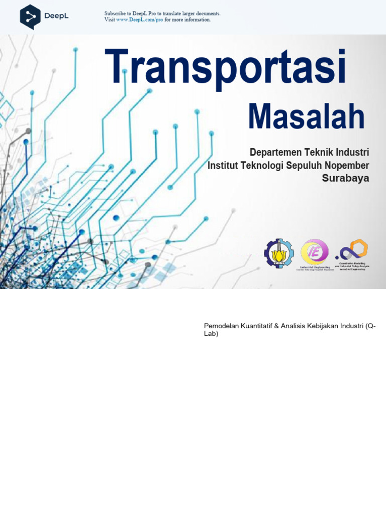 Optimasi Masalah Transportasi | PDF