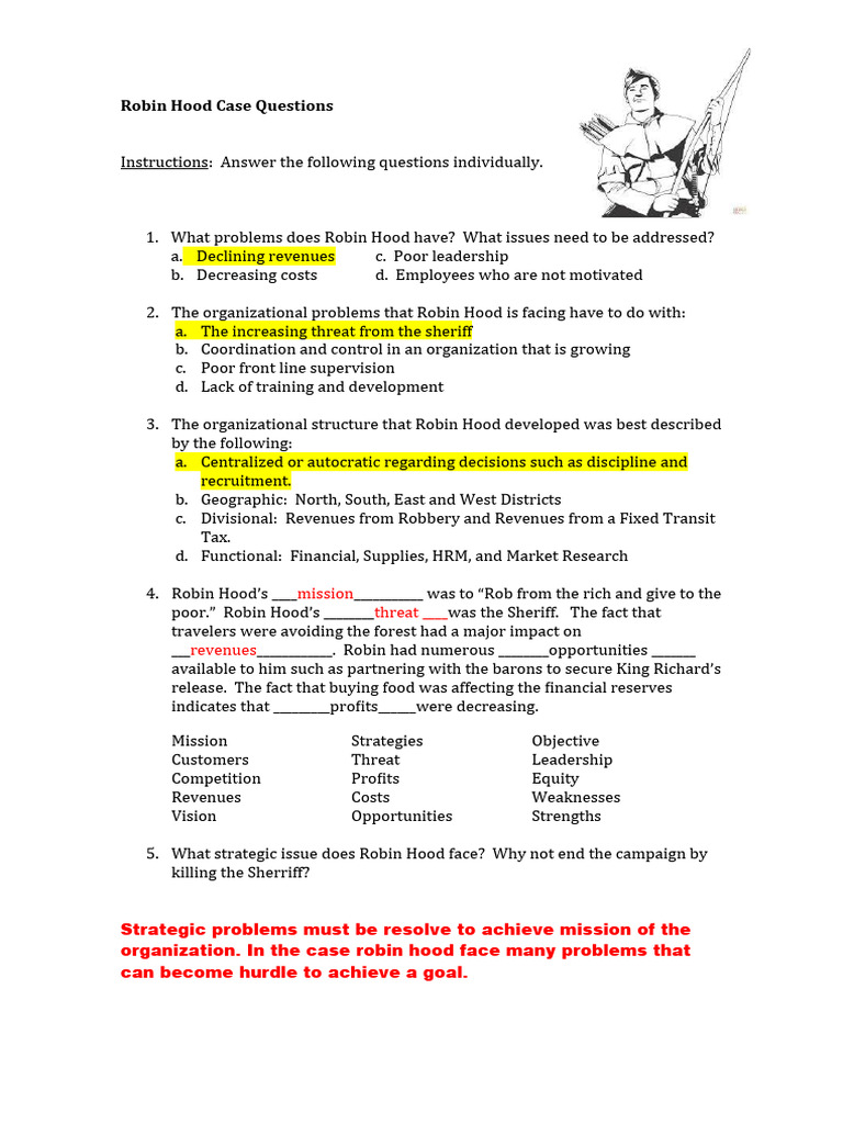 Robin Hood Case Questions Student-2 | PDF | Swot Analysis | Business