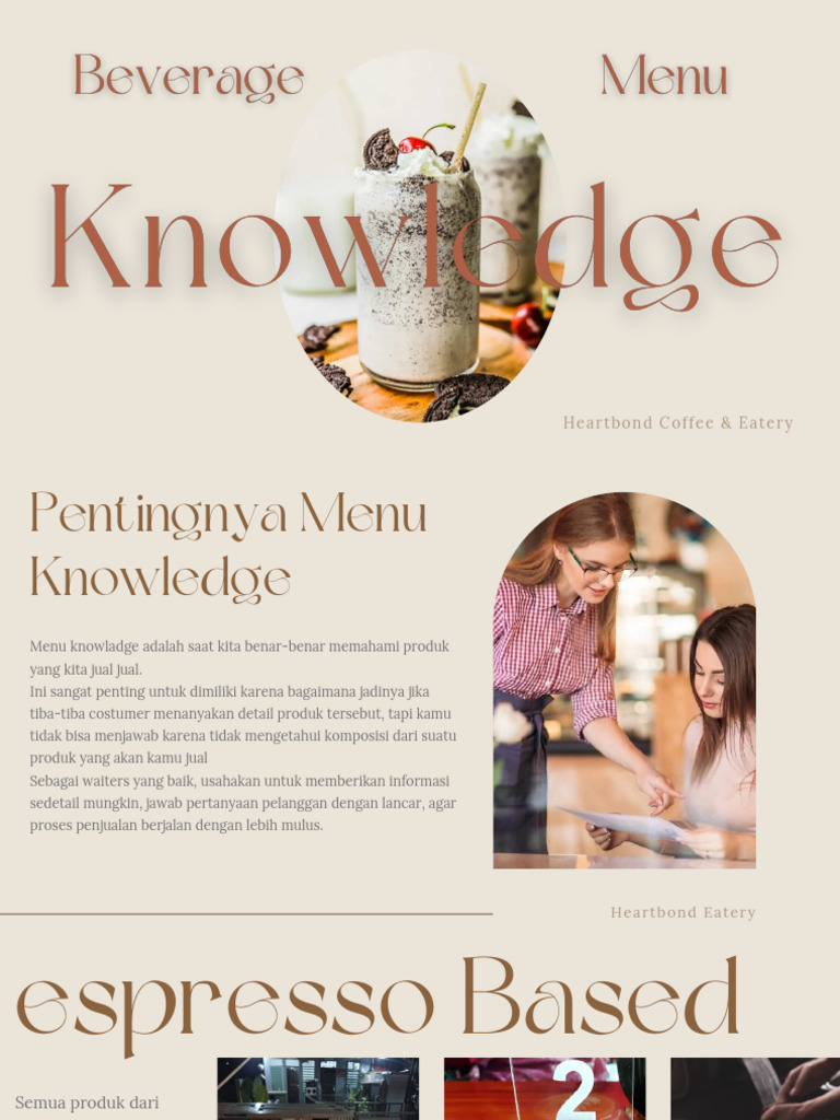 Heartbond Menu Knowledge | PDF