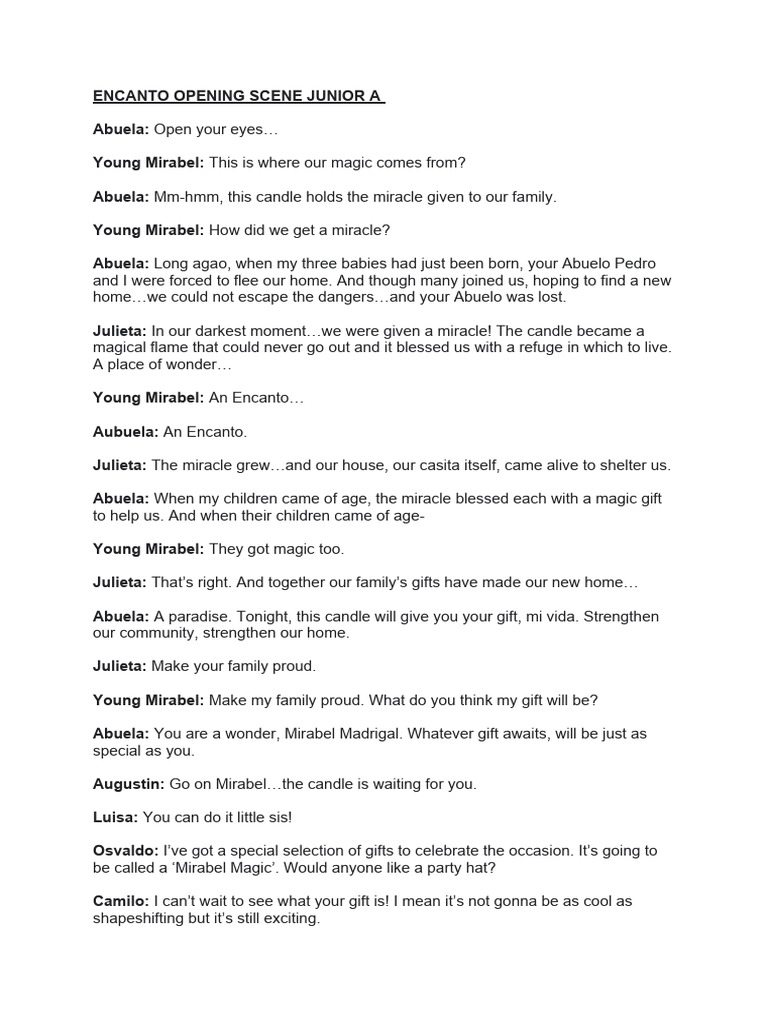 Encanto Scenes | PDF