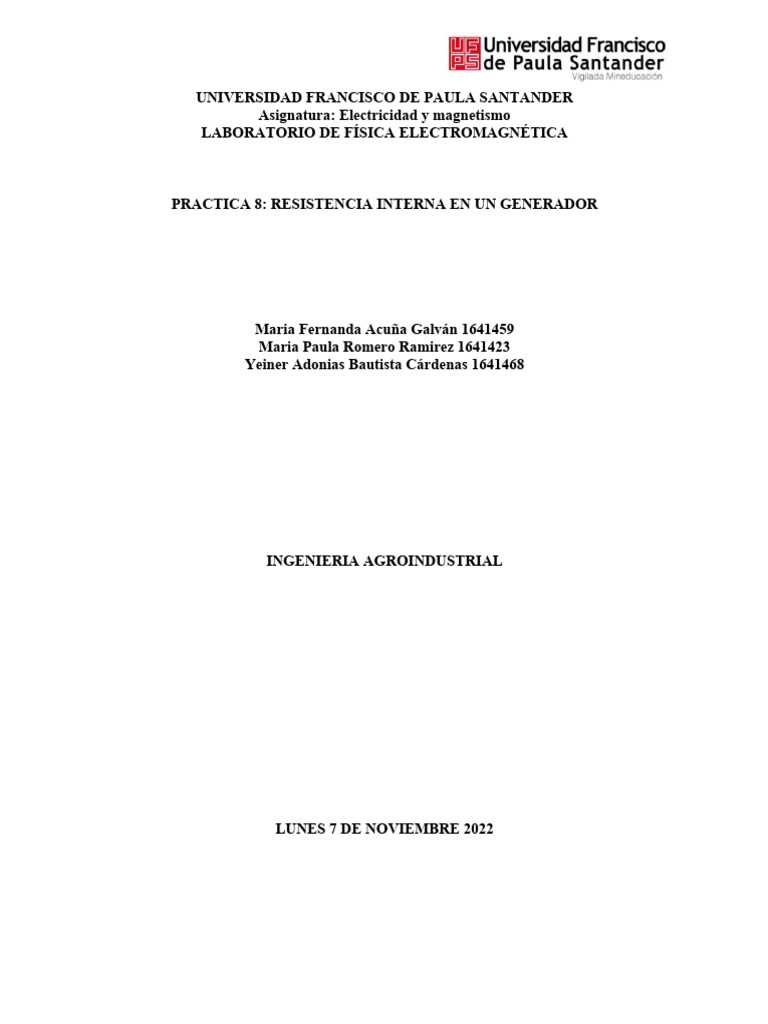 Resistencia Interna en Generadores | PDF | Generador eléctrico ...