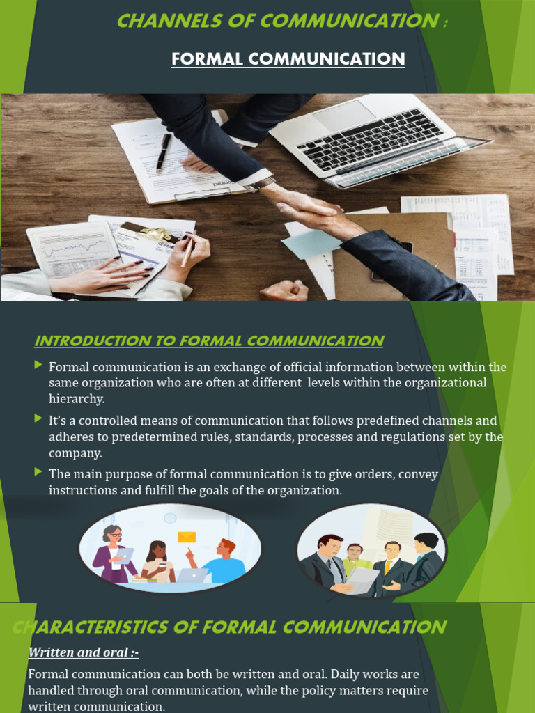 Channels of Communication Formal Communication | PDF | Communication | Hierarchy