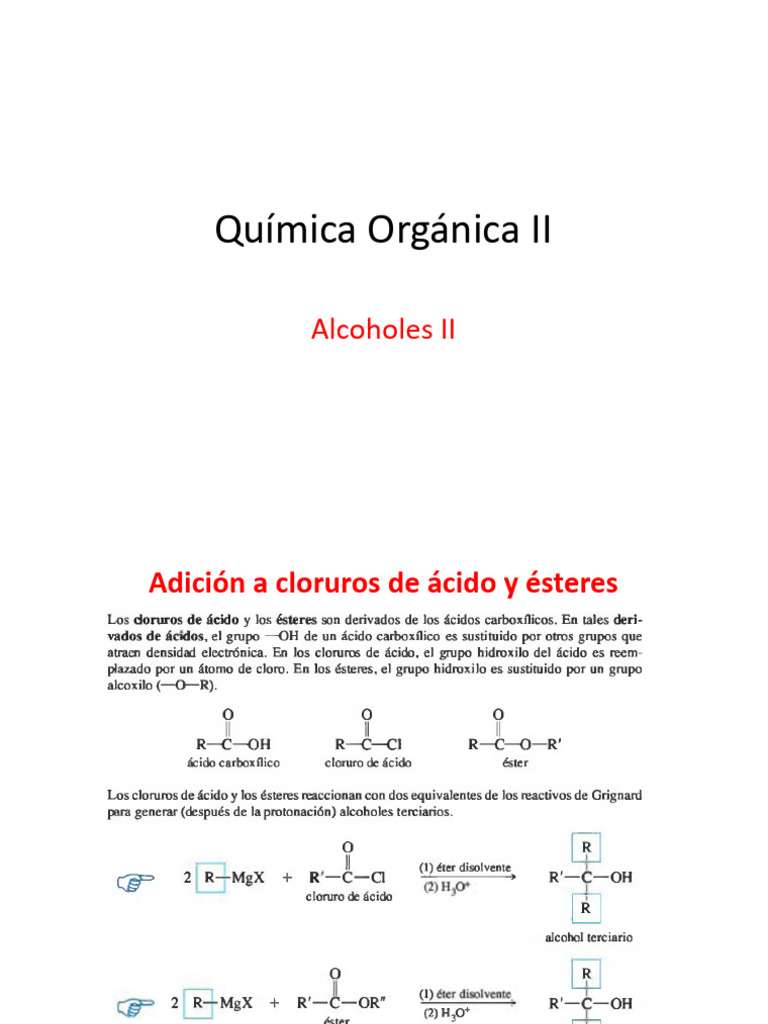 Clase Alcoholes II | PDF | Ester | Ácido