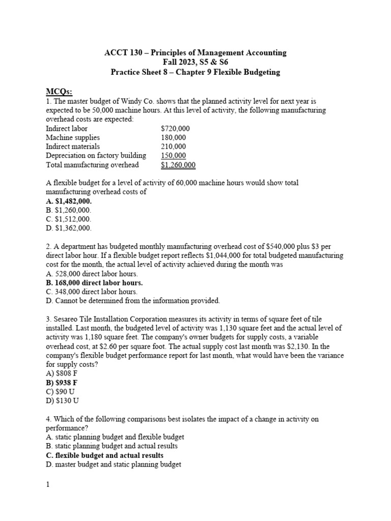 Practice Sheet 8 - CH9 Solution | PDF | Economies | Financial Economics
