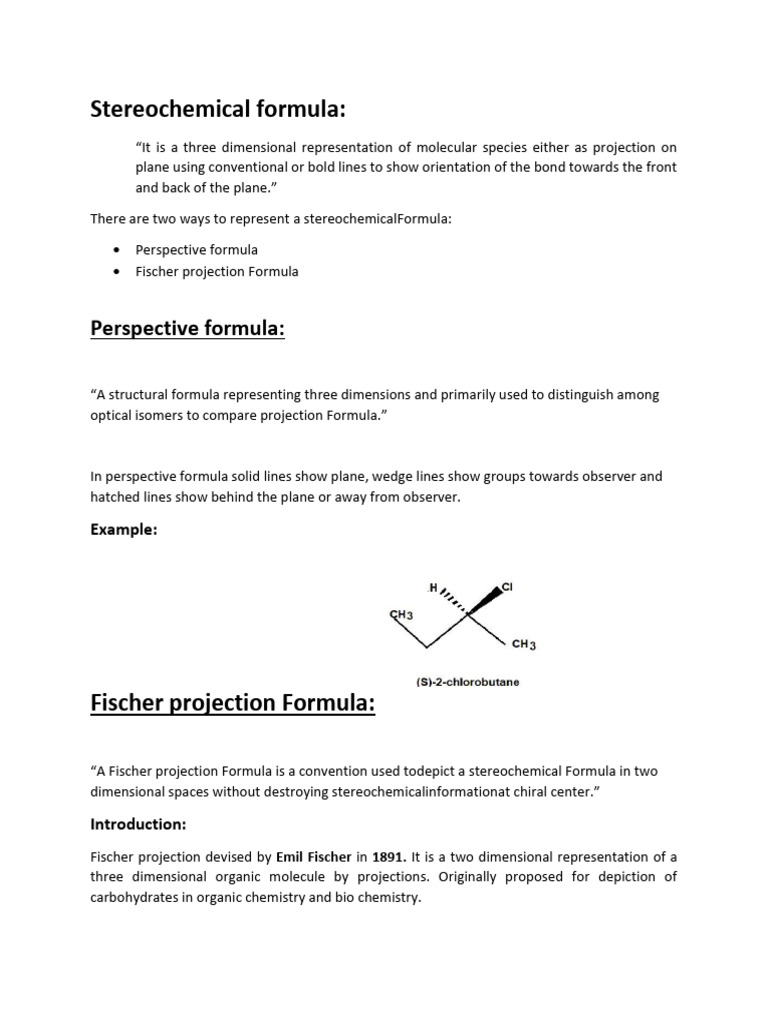 Stereochemical Formulas Explained | PDF | Stereochemistry | Organic ...