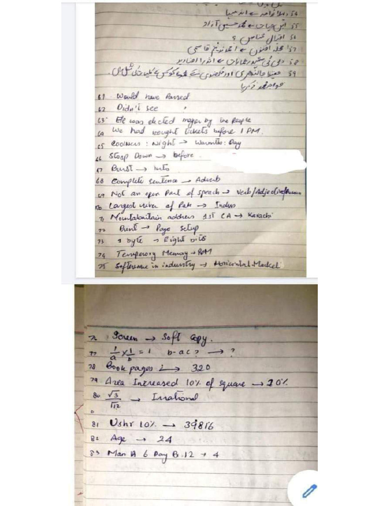 Today PPSC Clubbing Test.. | PDF