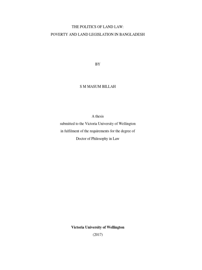Thesis Access | PDF | Eminent Domain | Bangladesh