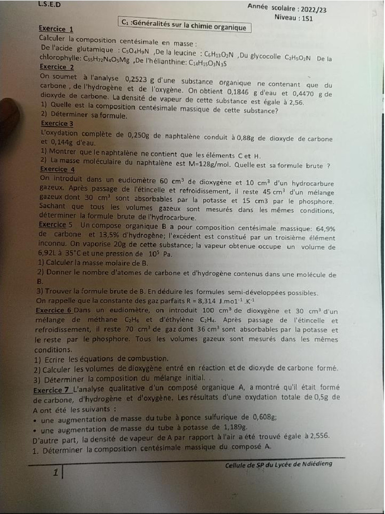 Epreuves PC LSED | PDF