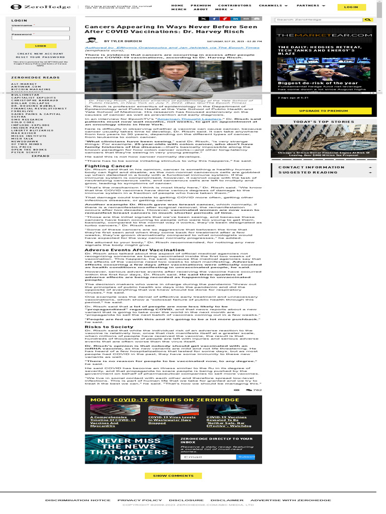 Cancers Appearing in Ways Never Before Seen After COVID Vaccinations ...