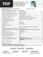 National School Games Eligibility Form 2025-26 | PDF