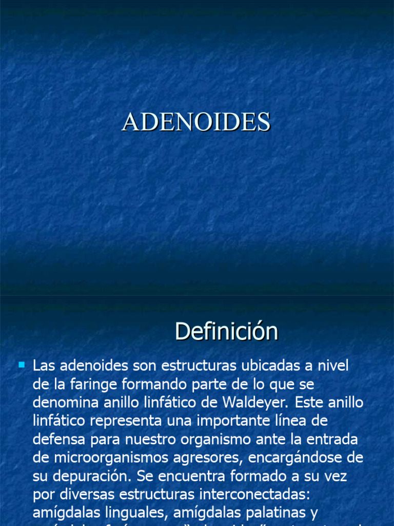 Adenoides POINS | PDF | Especialidades Medicas | Medicina