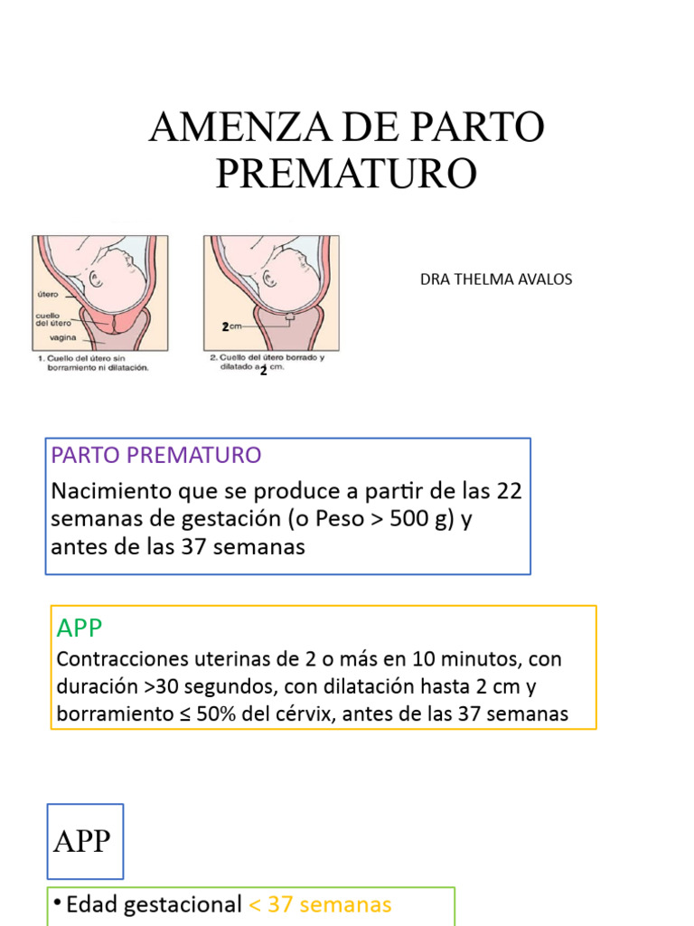 Amenaza de Parto Prematuro | PDF | Parto | Parto prematuro