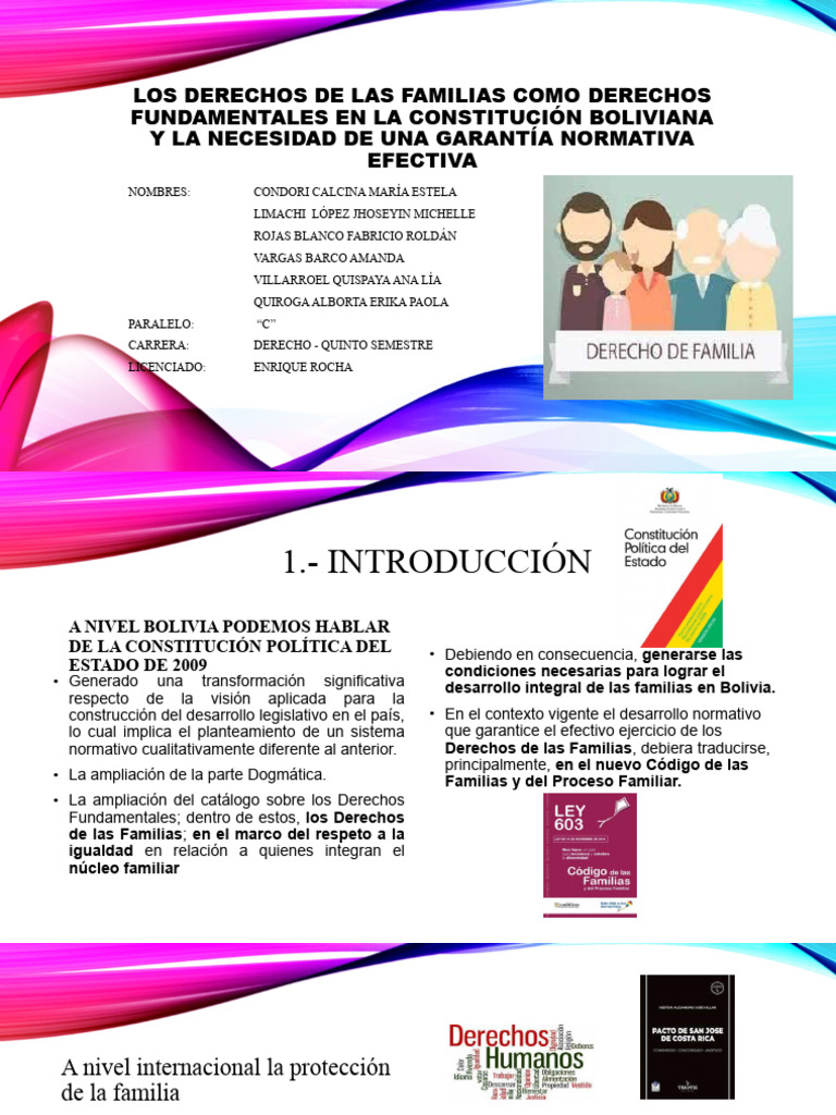 Derechos de las Familias en Bolivia | PDF | Familia | Derechos humanos