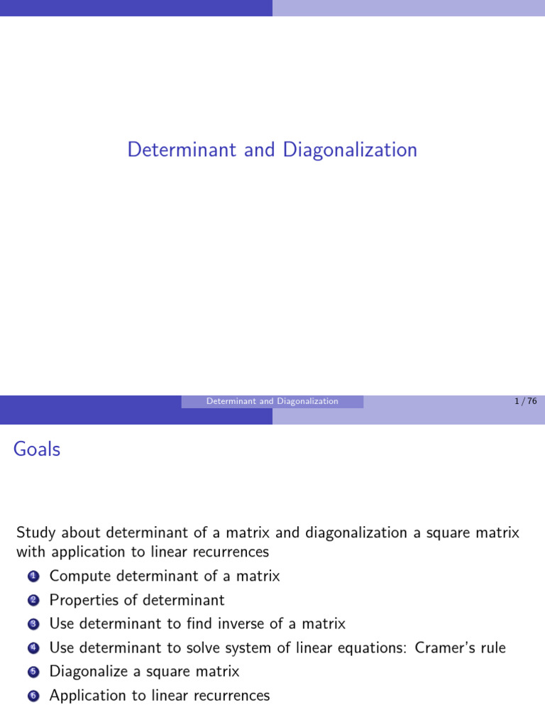 Determinant - Diagonalization | PDF | Eigenvalues And Eigenvectors ... Determinant - Diagonalization | PDF | Eigenvalues And Eigenvectors ...