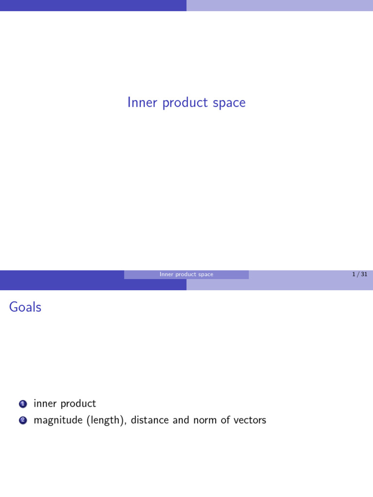 Inner Product Space | PDF | Norm (Mathematics) | Basis (Linear Algebra)