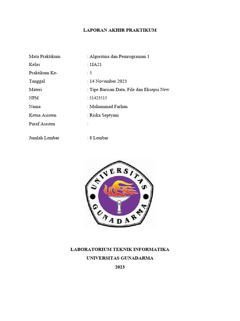 Praktikum Algoritma: Data dan File Python | PDF