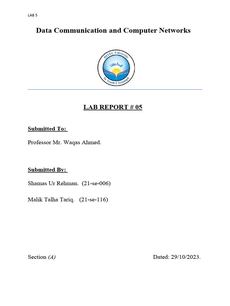 DCCN L5 | PDF | Science & Mathematics | Technology & Engineering