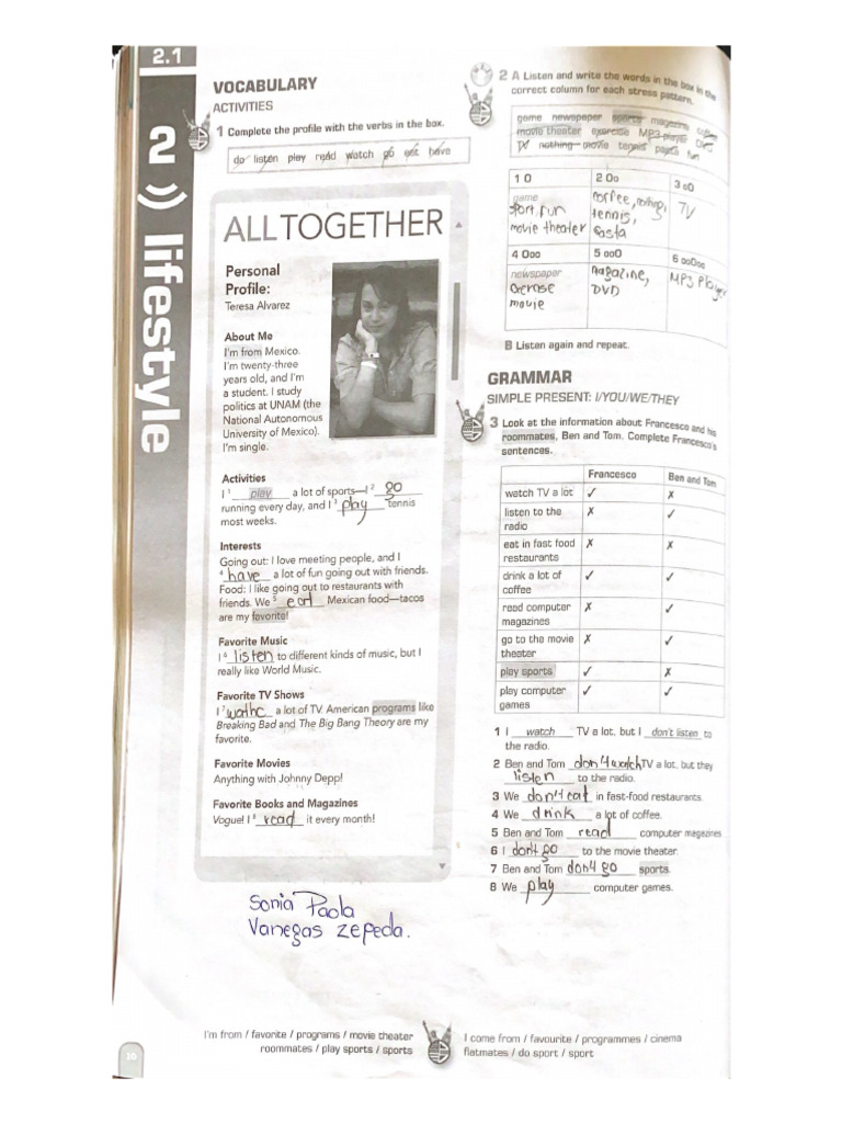 Workbook Unidad 2 | PDF