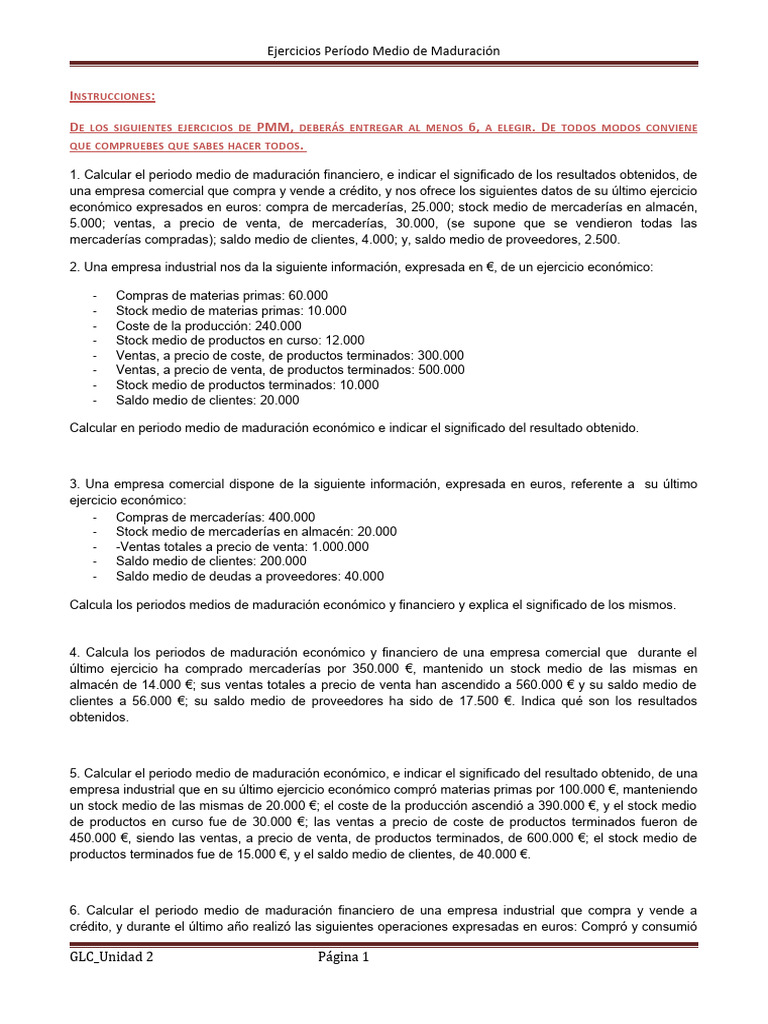 Ejercicios PMM | Descargar gratis PDF | Business | Precios