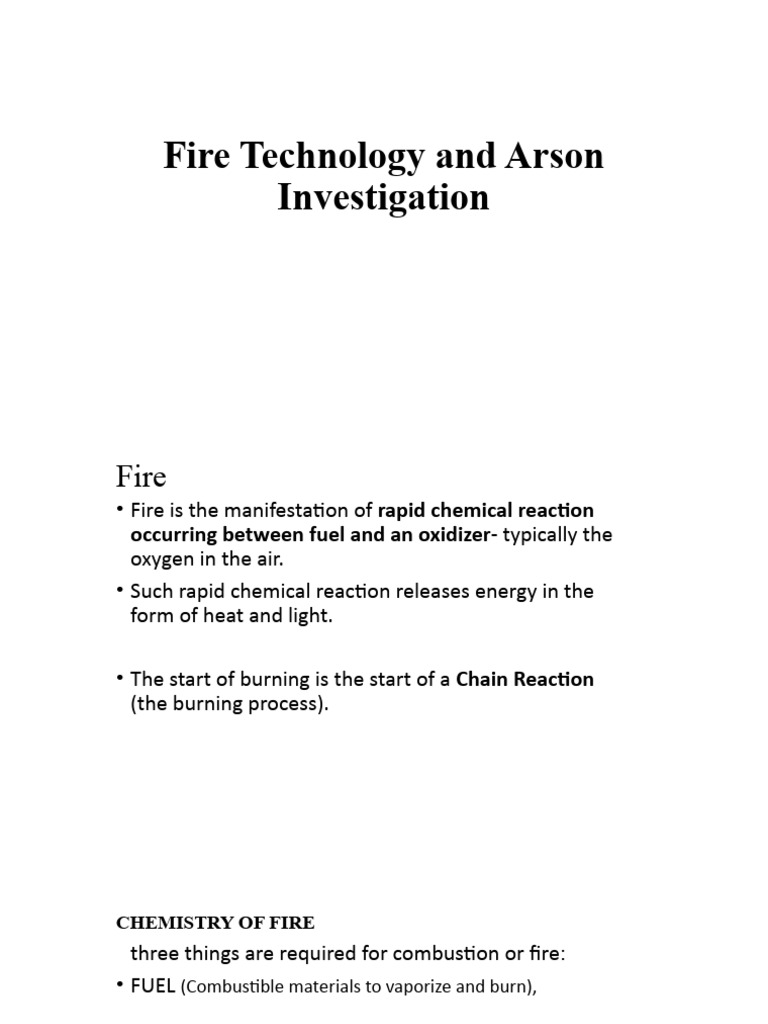Part 1 - Arson | PDF | Combustion | Fires
