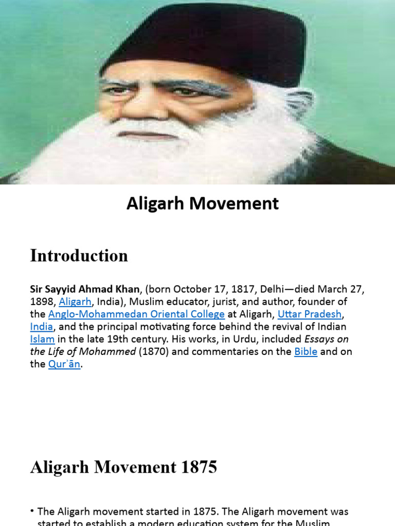 Educational Aspects Of Aligarh Movement | National Education