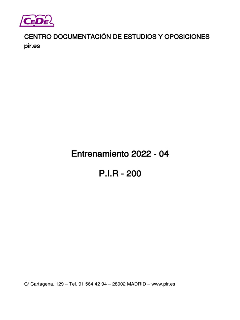 Entrenamiento 2022 - 04 | PDF | Ansiedad | Agorafobia