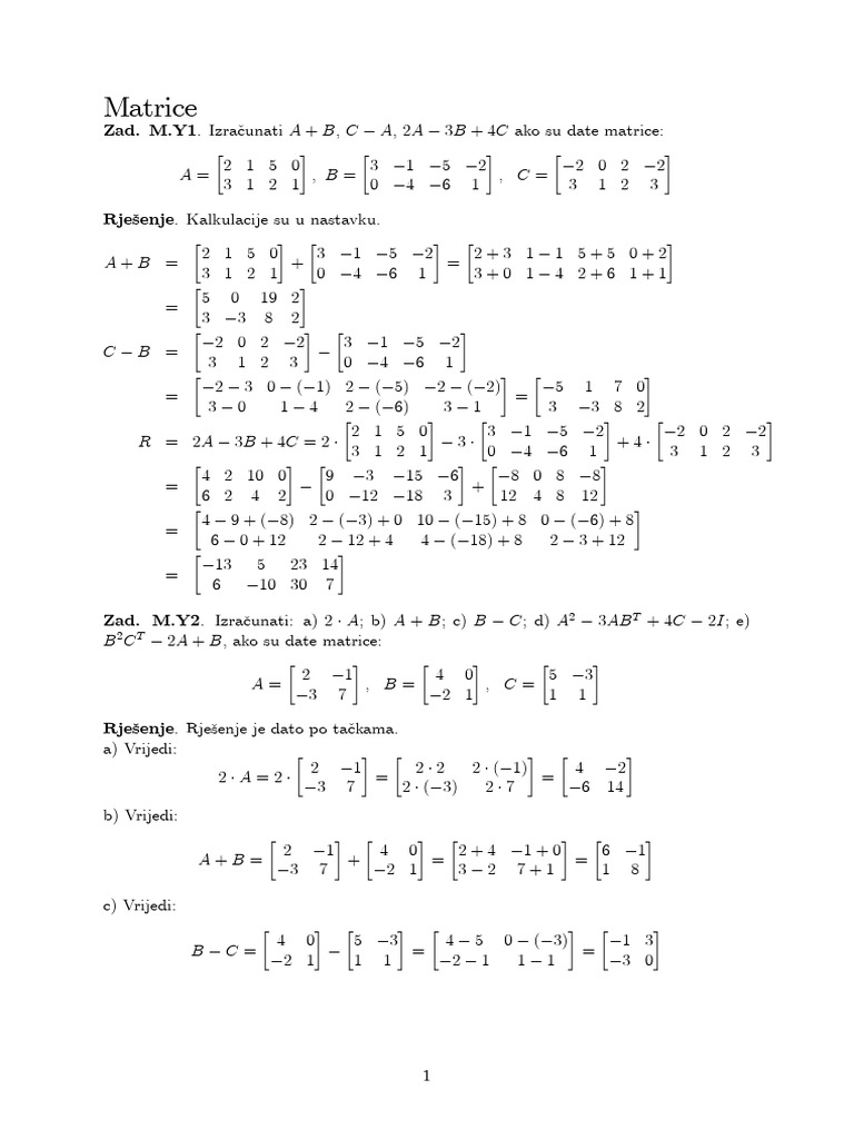 Mat1 Masin Matrice | PDF