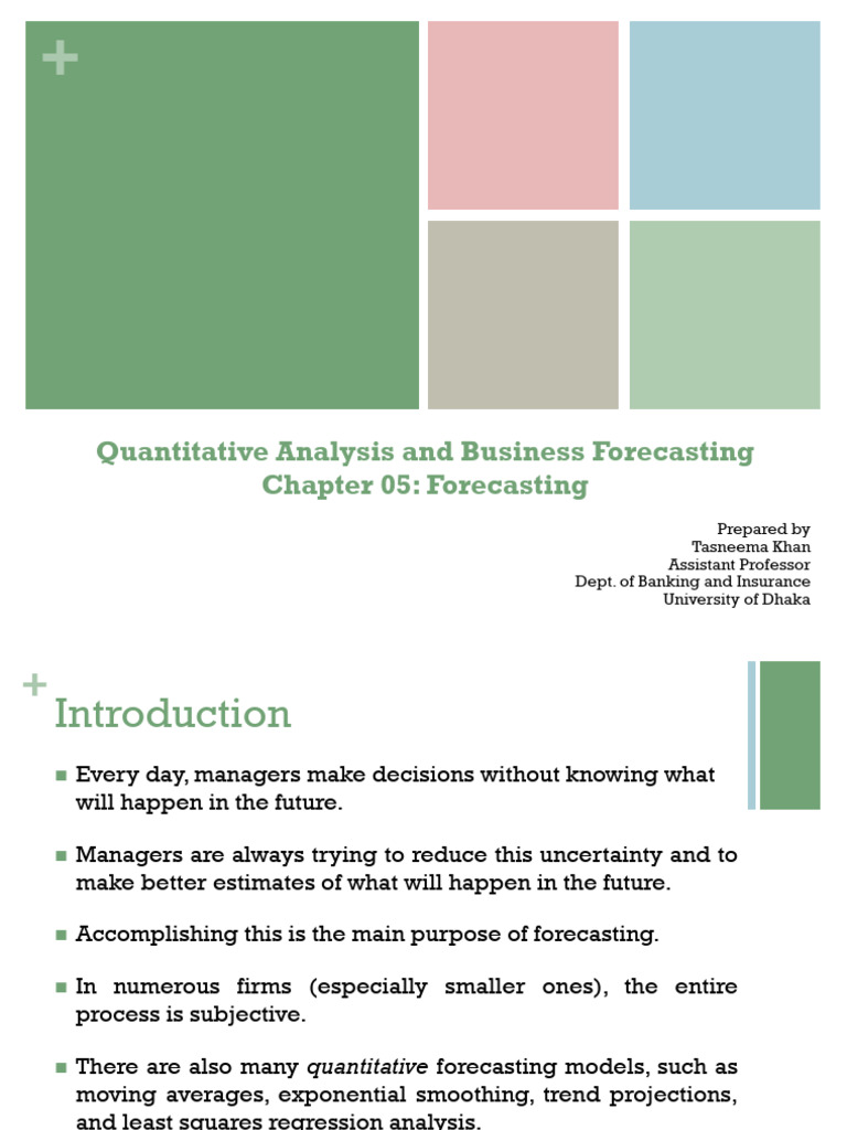 Forecasting | PDF | Forecasting | Mean Squared Error
