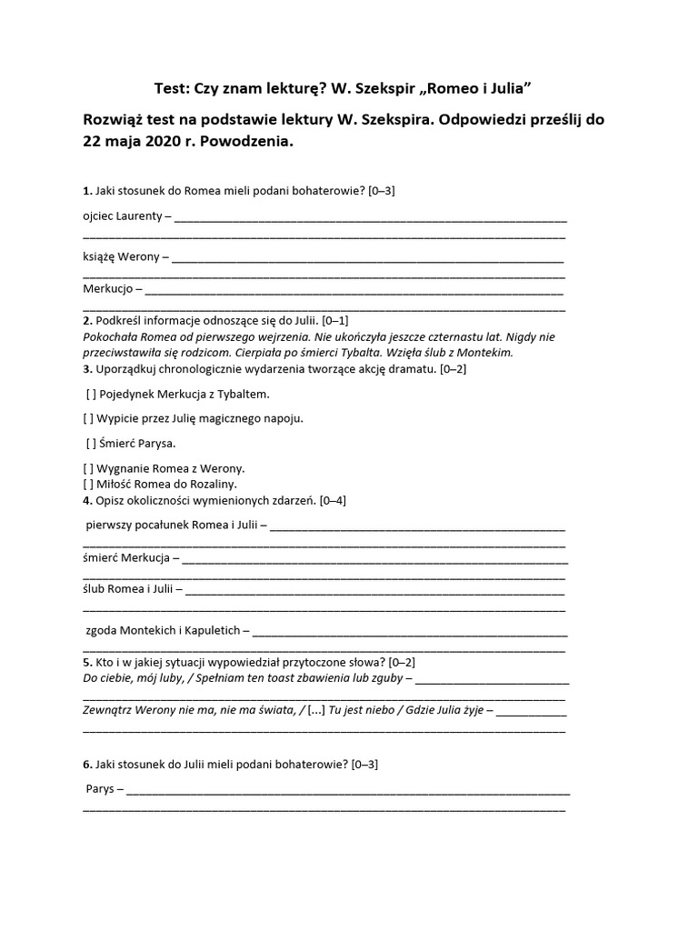 1 B I 1 C - Romeo I Julia | PDF