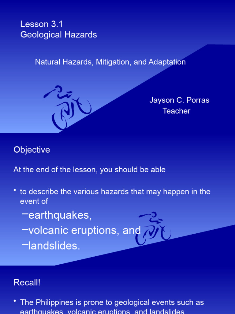 Lesson 3.1 Geological Hazards | PDF | Earthquakes | Volcano