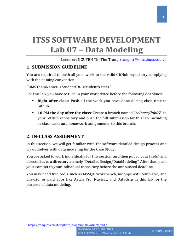 ISD LAB07-DataModeling | PDF | Databases | Relational Database