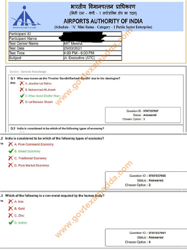 AAI ATC Exam Question Paper Insights | PDF | Sumer | Cakes
